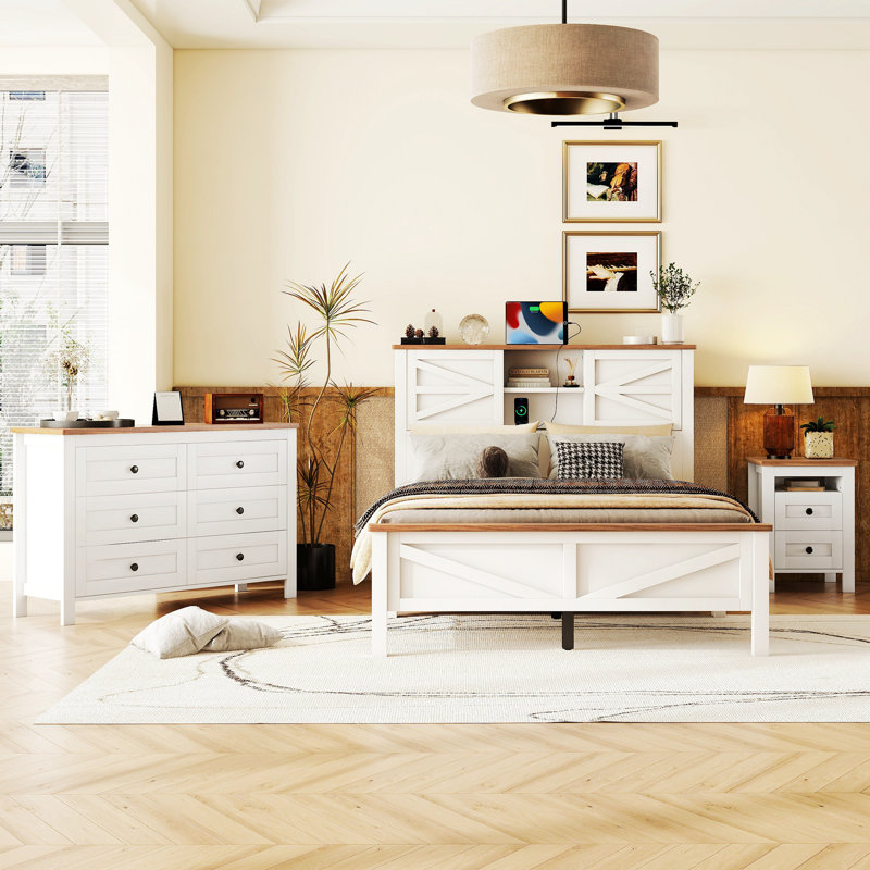 Winston Porter Bedroom Sets with Storage Nightstand and Dresser With Storage Space Wayfair